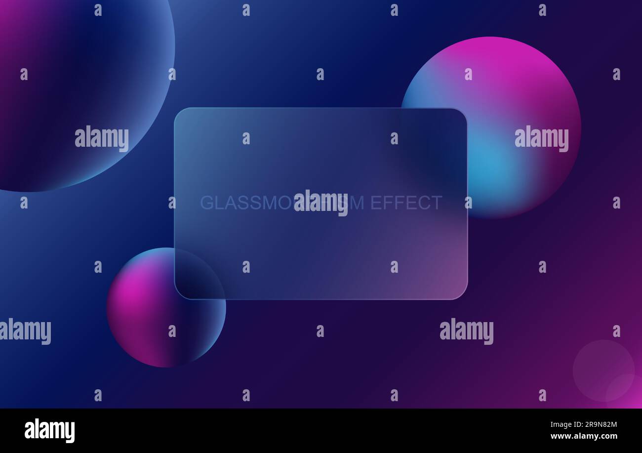 Glassmorphism effect. Transparent layout in glass morphism or ...