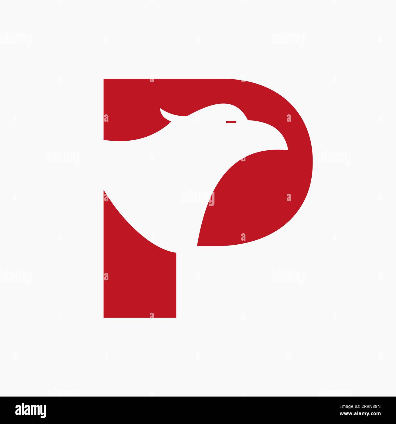 Letter P Eagle Logo Design. Transportation Symbol Vector Template Stock ...
