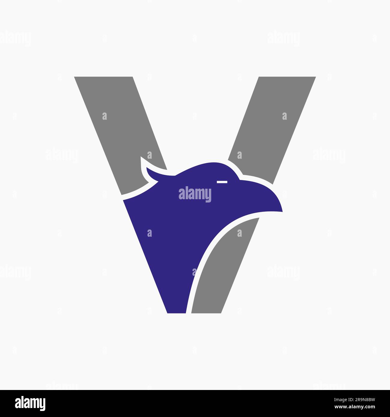 Letter V Eagle Logo Design. Transportation Symbol Vector Template Stock ...