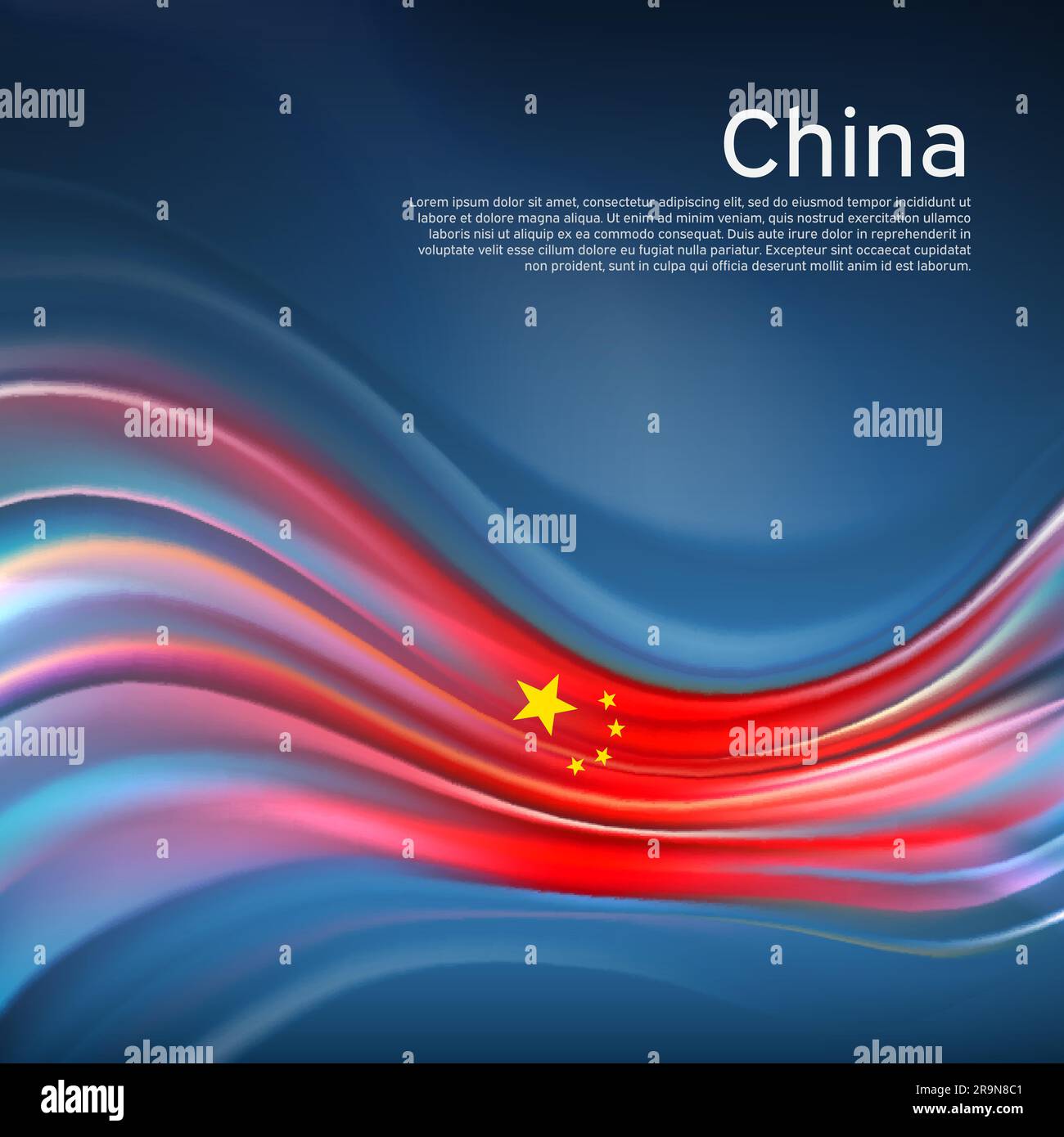 China flag background. Abstract chinese flag in the blue sky. PRC ... China flag background. Abstract chinese flag in the blue sky. PRC ...