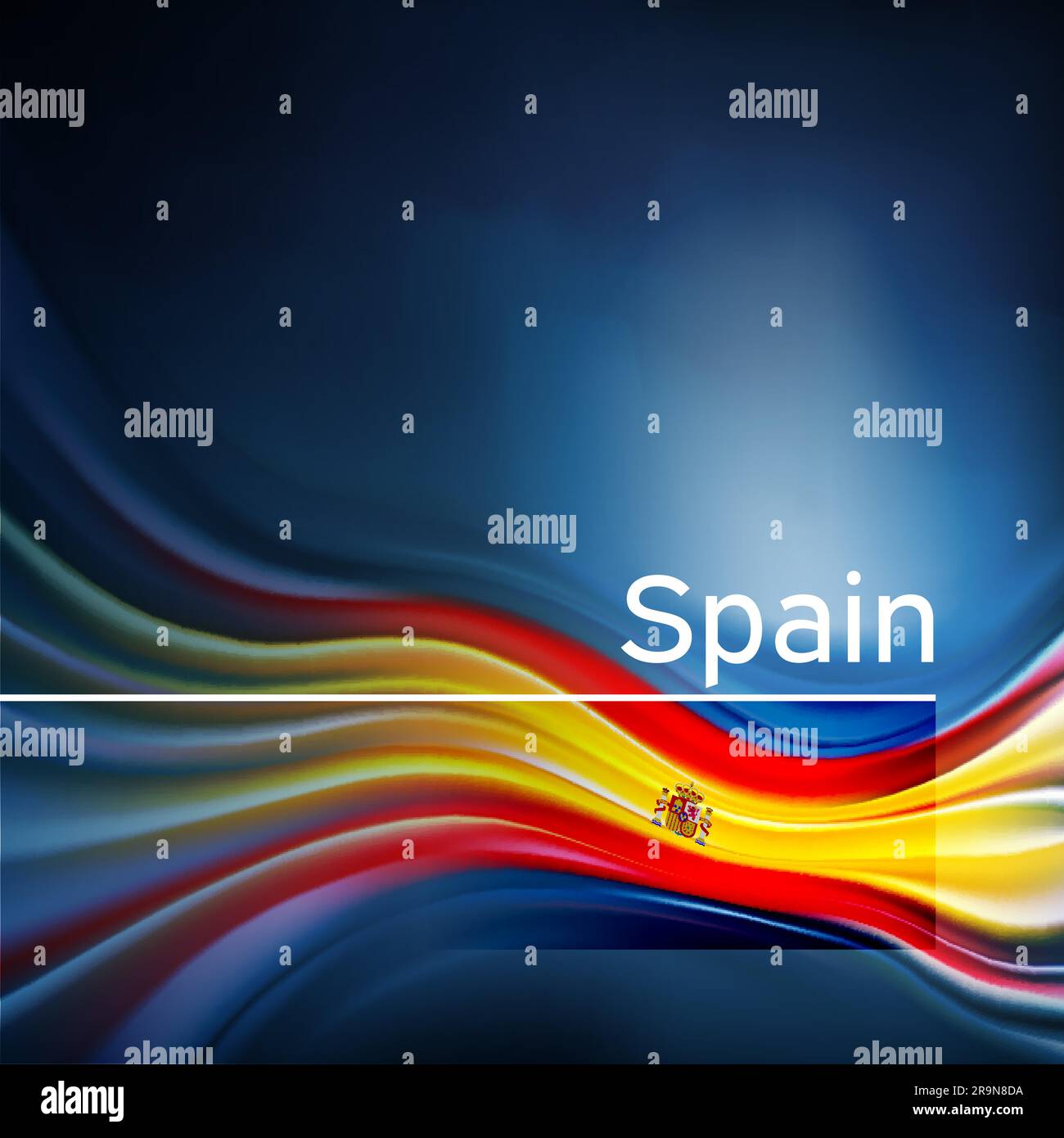 Spain flag background. Abstract spanish flag in the blue sky. National ...