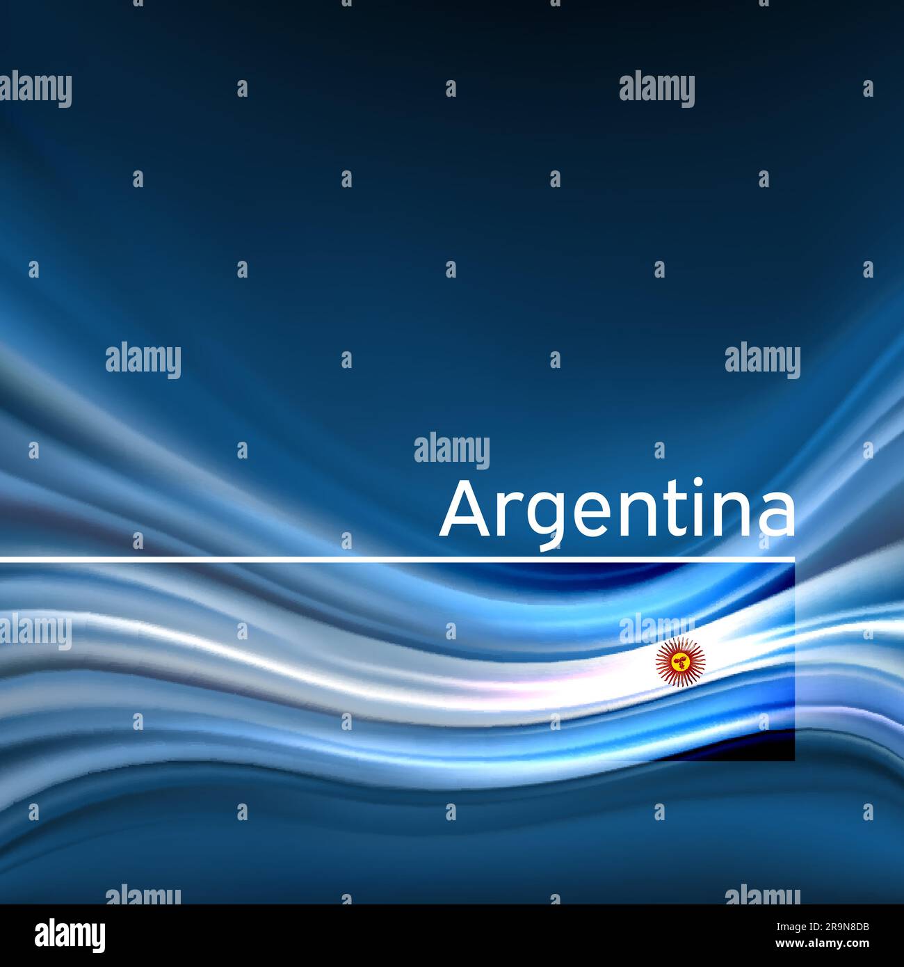 Argentina flag background. Abstract argentinean flag in the blue sky ...