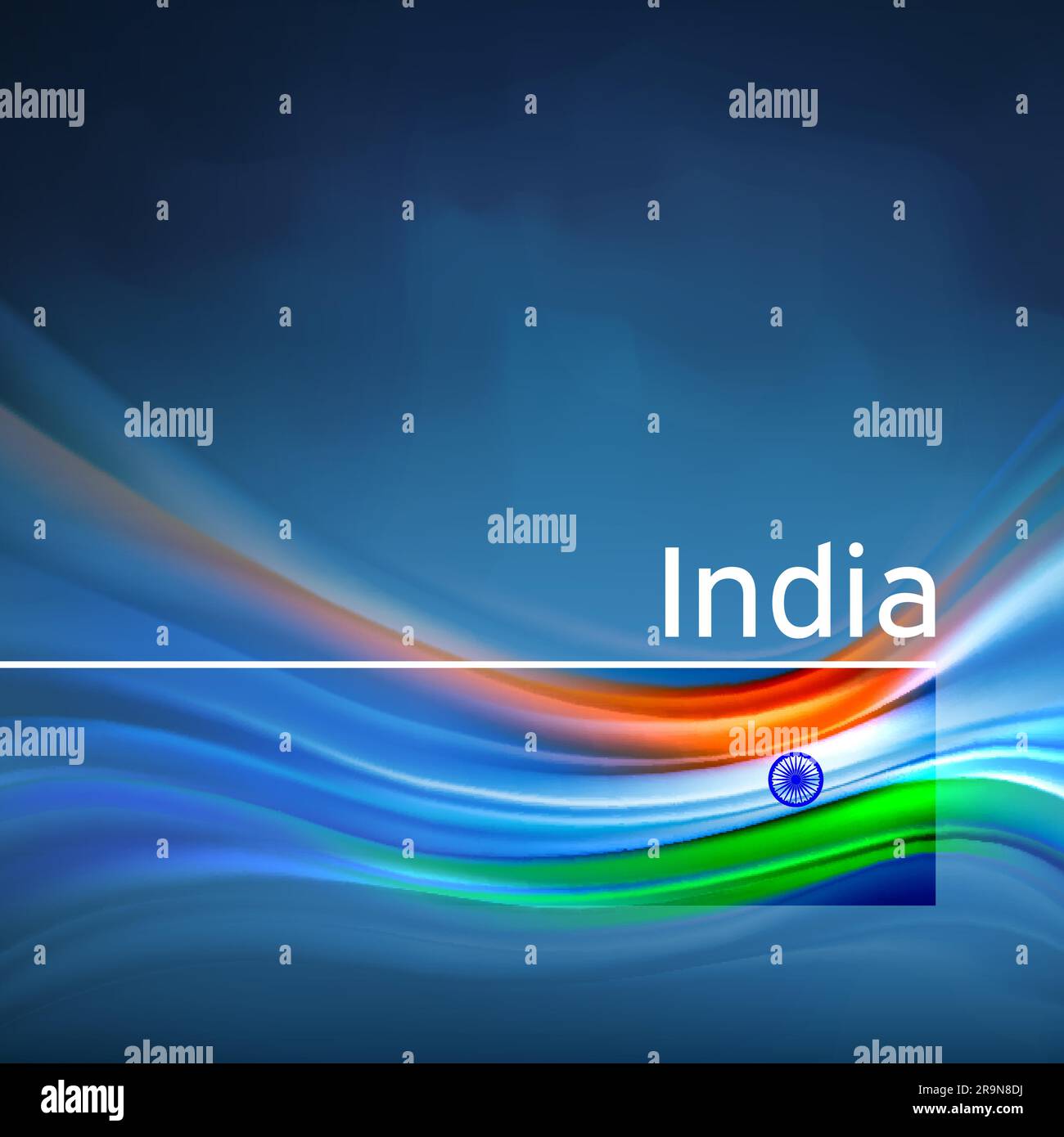India flag background. Abstract indian flag in the blue sky. National ...