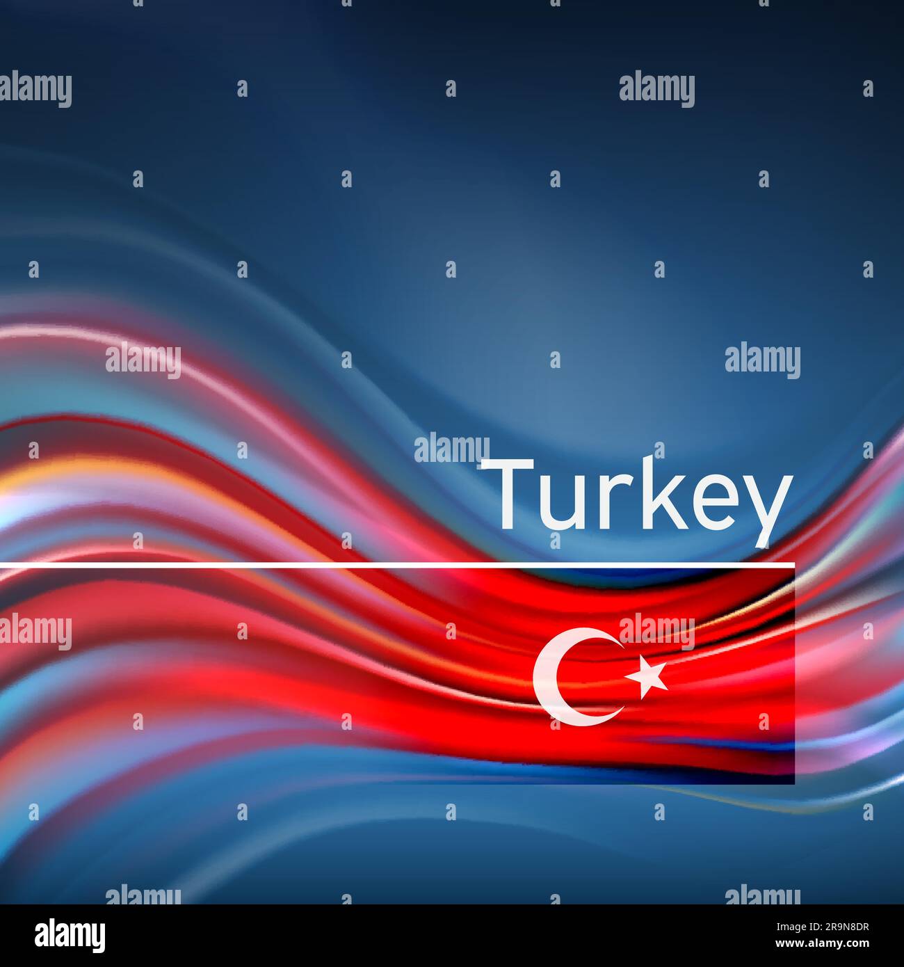 Turkey flag background. Abstract turkish flag in the blue sky. National ...