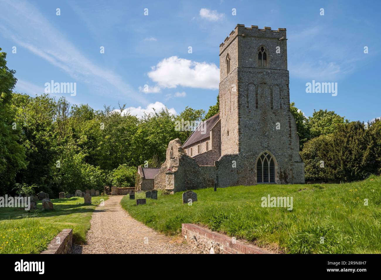 The church of St Mary in the Norfolk village of Flitcham Stock Photo ...