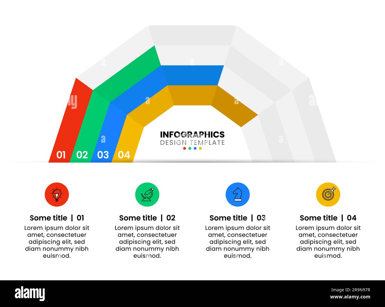 Infographic template with icons and 4 options or steps. Can be used for ...