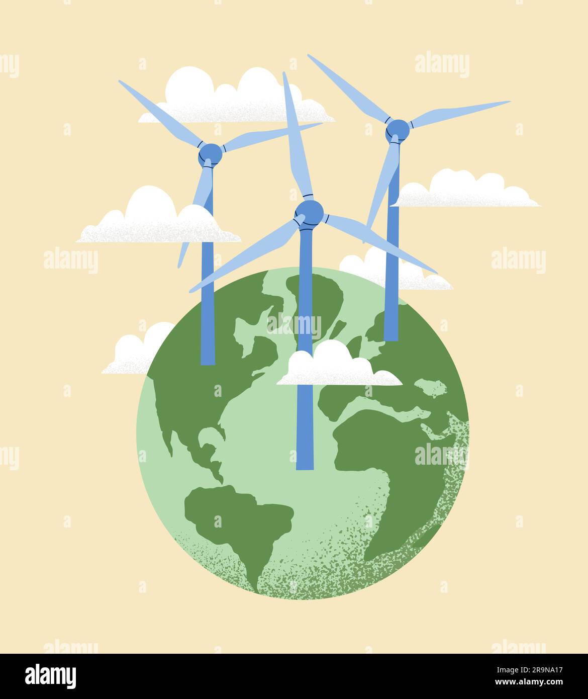 Wind Power Plant Stock Vector Images Alamy