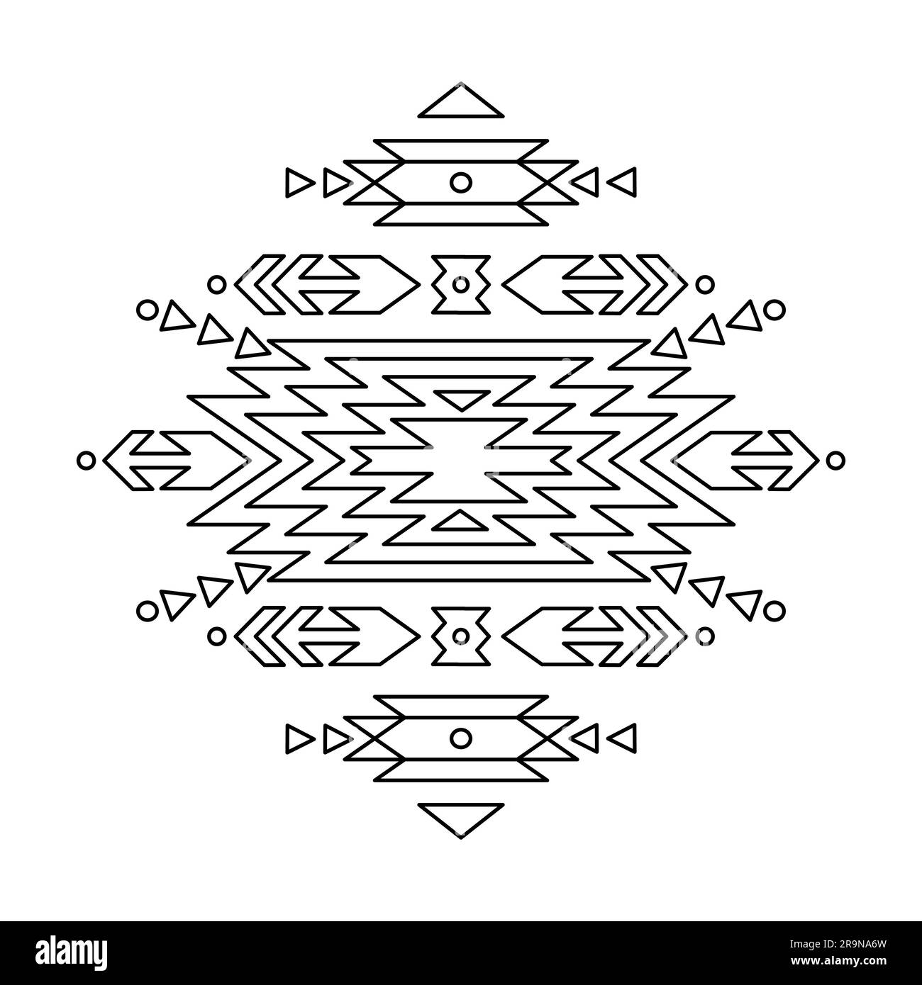 Vector decorative ethnic pattern. American indian motifs. Background ...