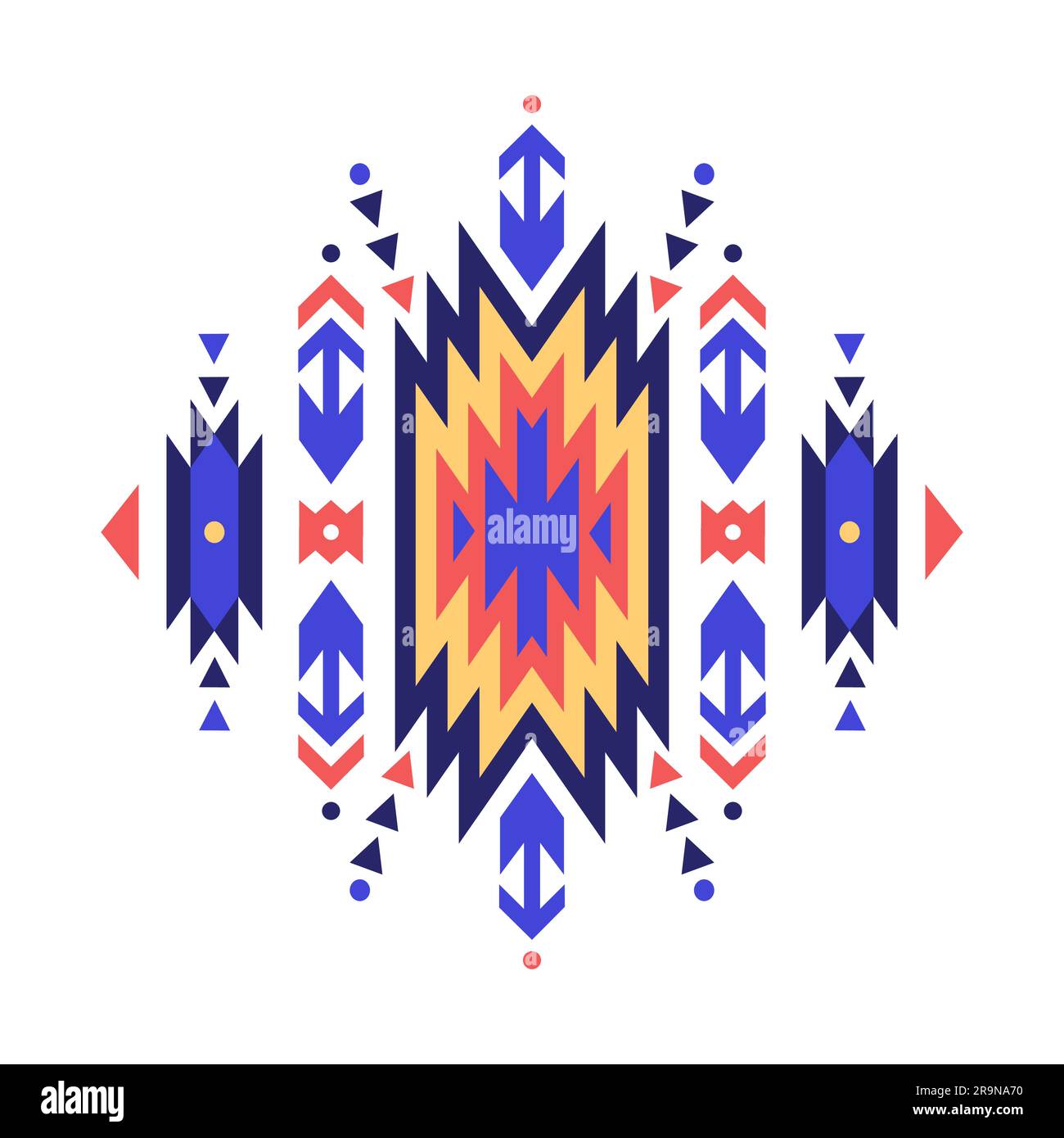 Vector decorative ethnic pattern. American indian motifs. Background ...
