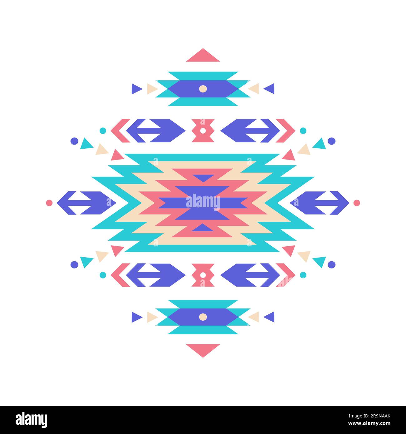 Vector decorative ethnic pattern. American indian motifs. Background ...