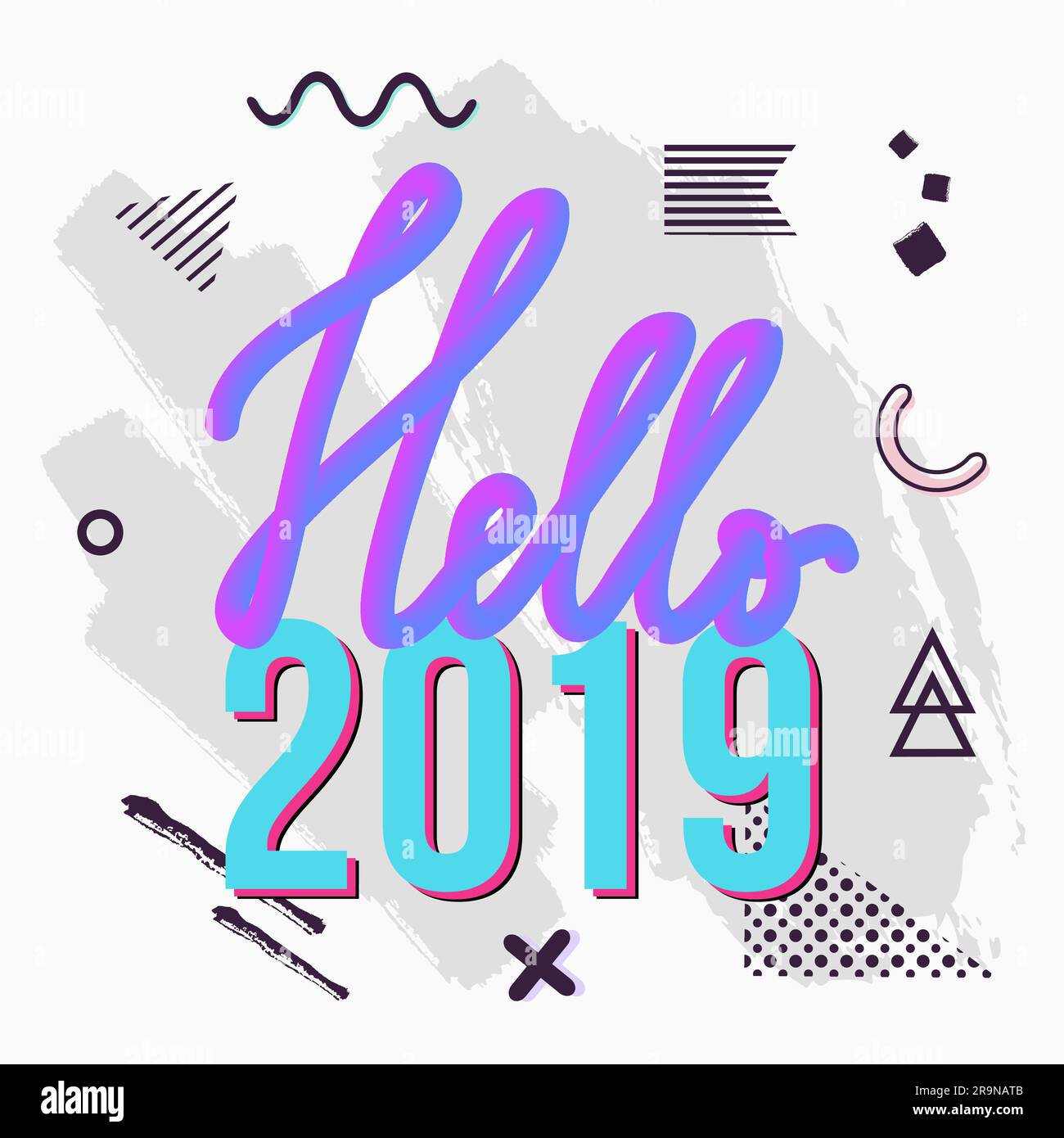 Hello 2019 Stock Vector Images - Alamy