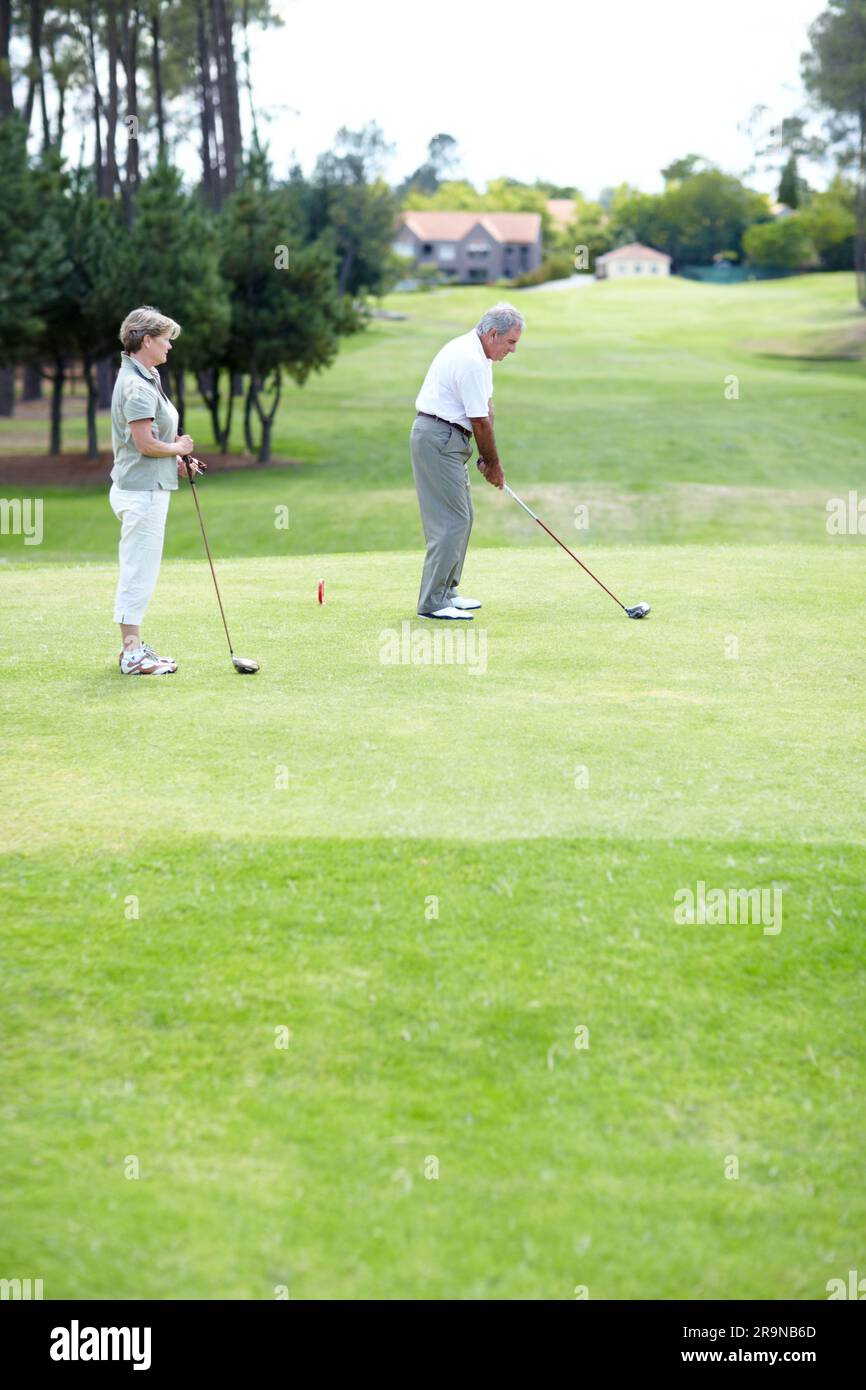 Old man golfer holding golf hi-res stock photography and images - Alamy