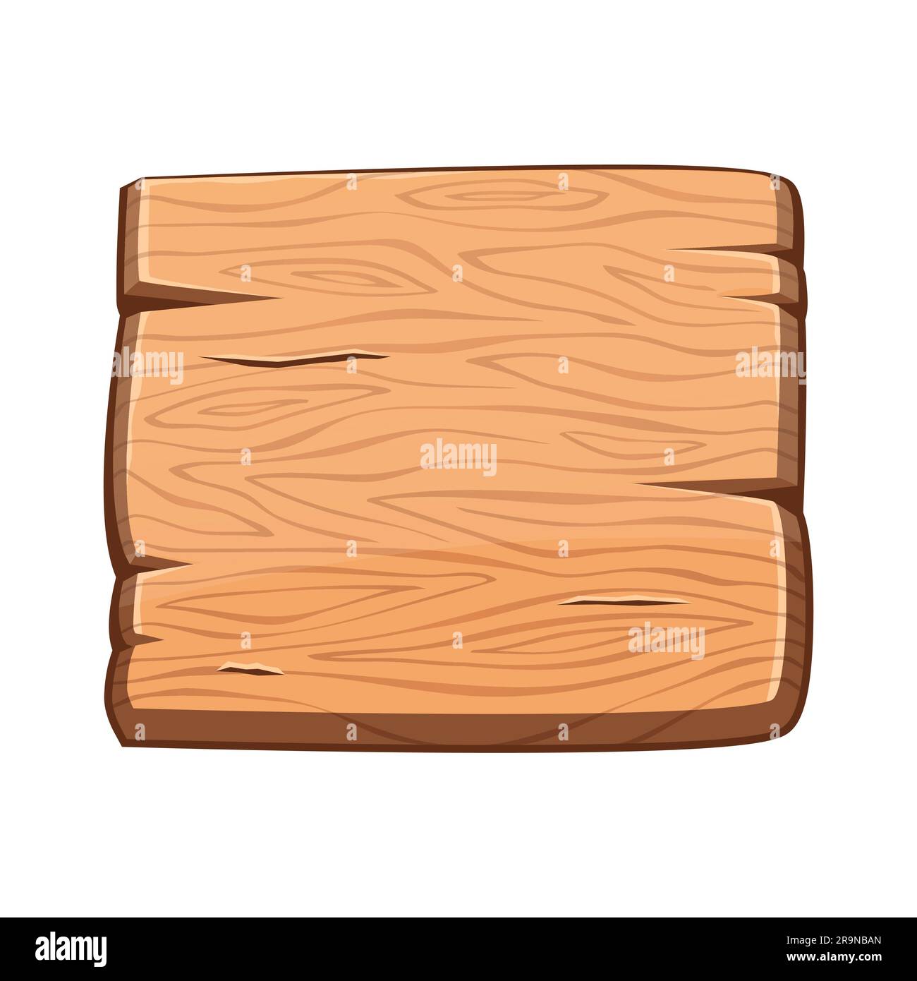 Vector cartoon wooden banner for game assets, ui development. GUI ...