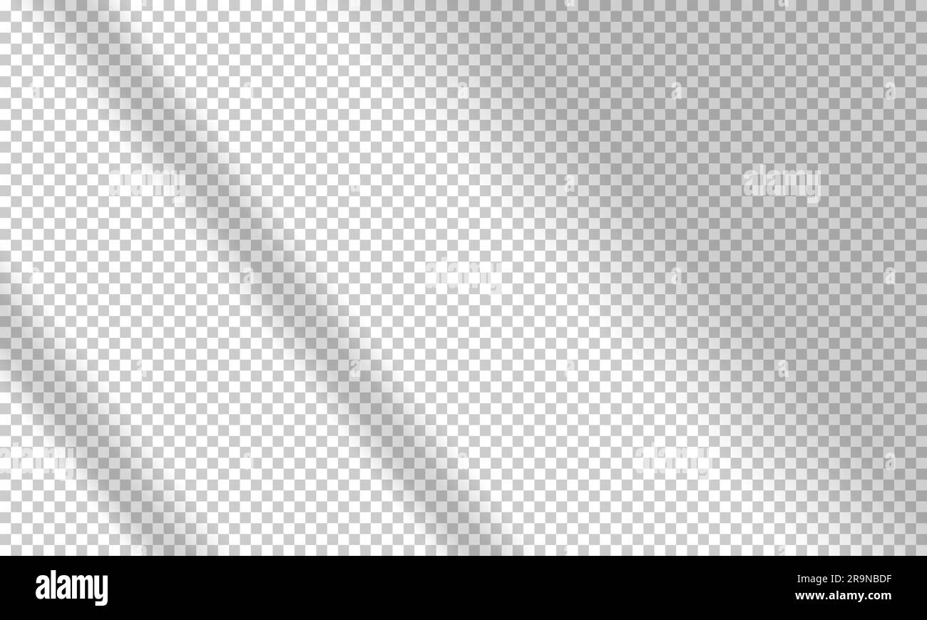 Vector illustration with shadow overlays on transparent background. Window frame shadows for ...