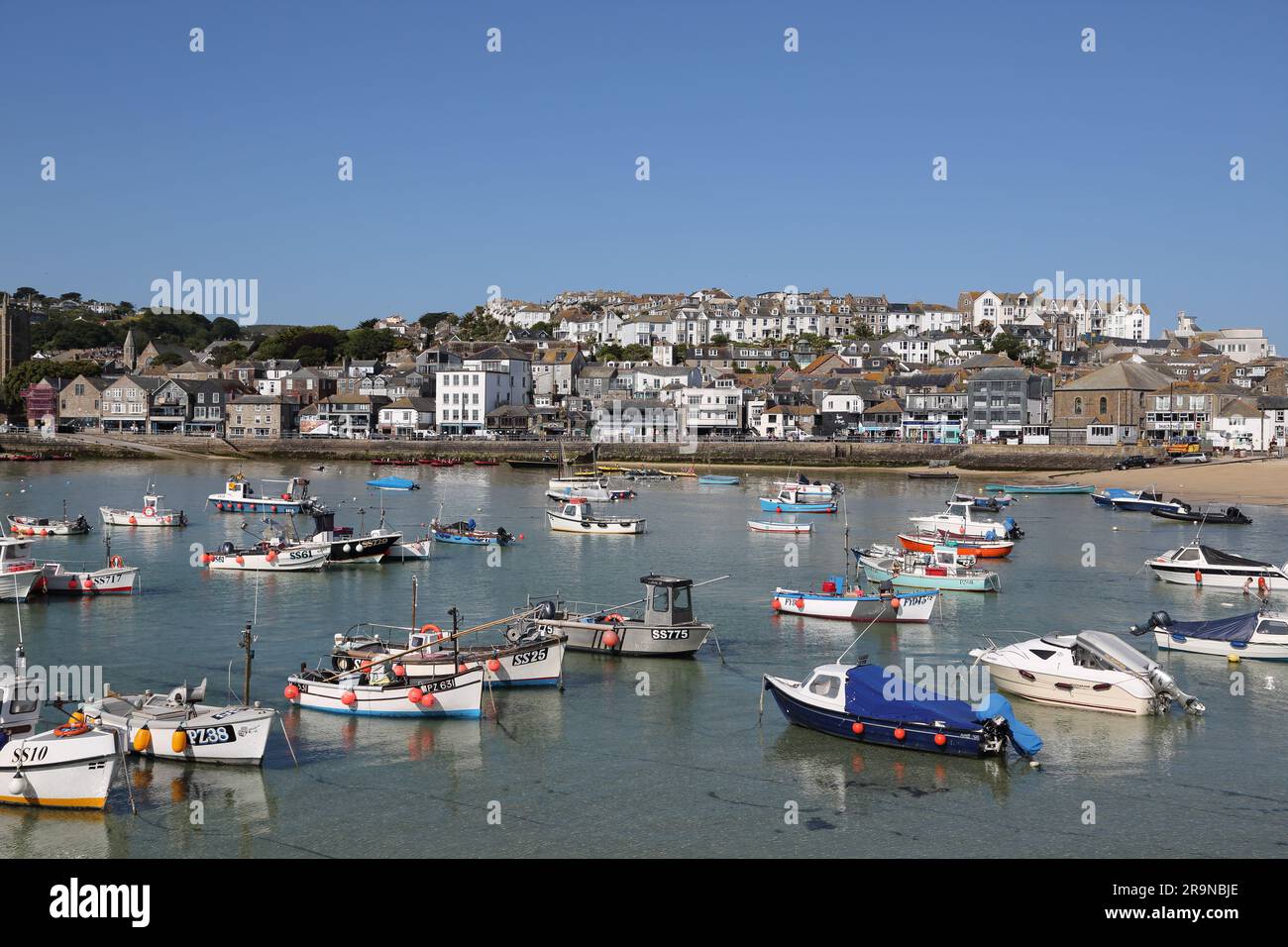 View of St Ives Harbour, Cornwall, UK Stock Photo - Alamy