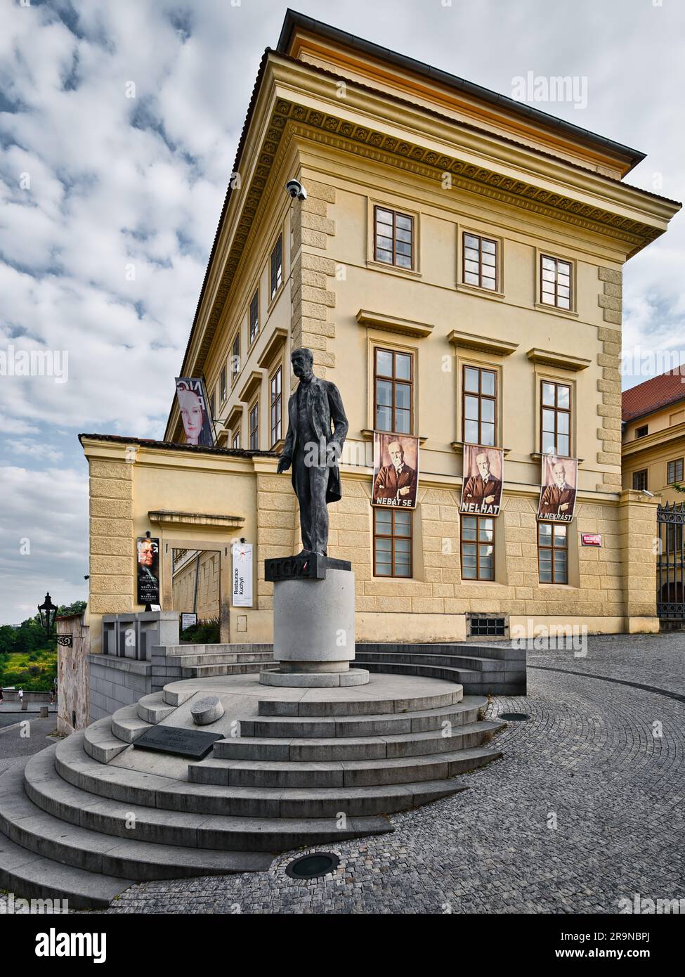 Statue of the first president of Czechoslovakia Tomas G. Masaryk in ...