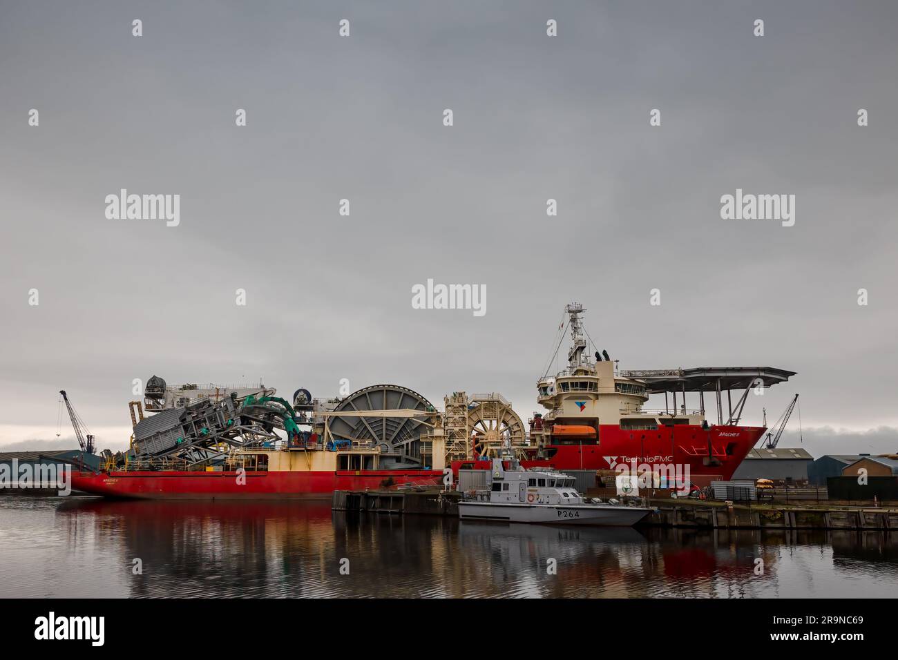 Apache II docked in Leith harbour Stock Photo - Alamy