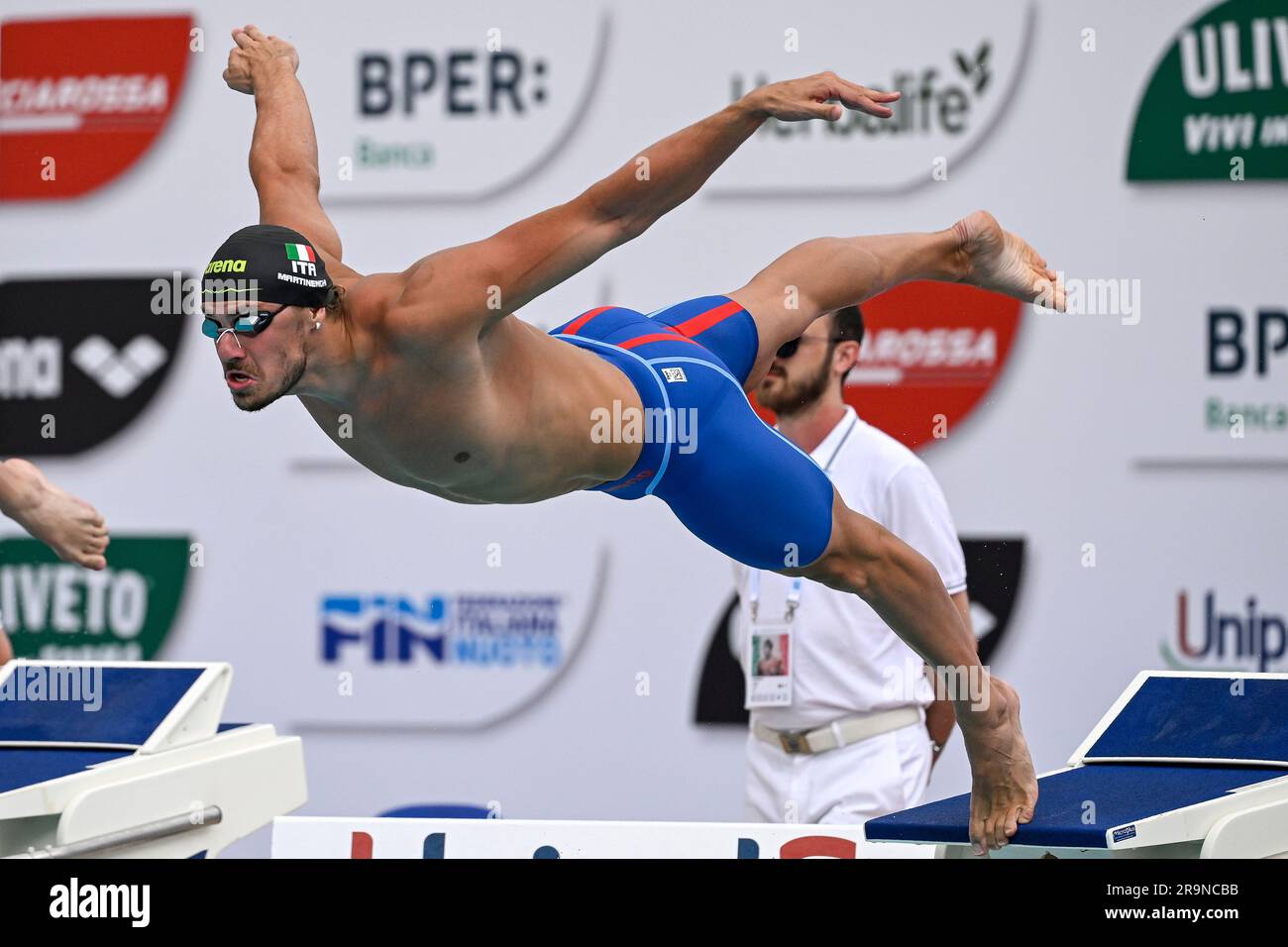 Nicolo' Martinenghi of Italy competes in the Final of 100m Breaststroke ...