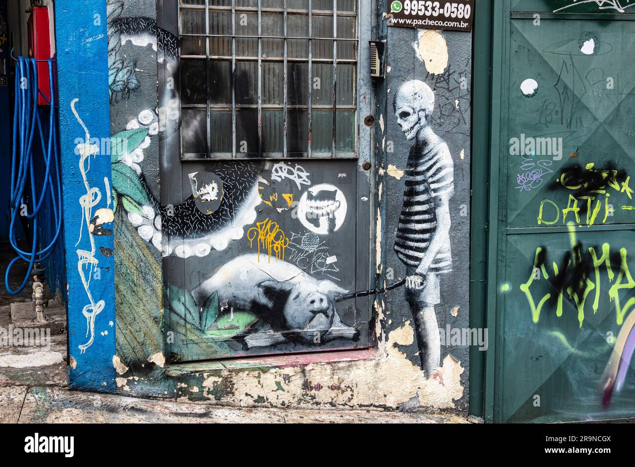 Beco do Batman in Sao Paulo, Brazil is a popular tourist destination ...