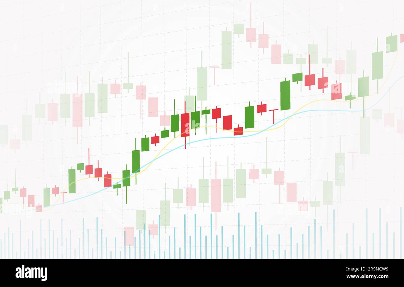 Vector background with stock market candlesticks chart. Forex trading ...