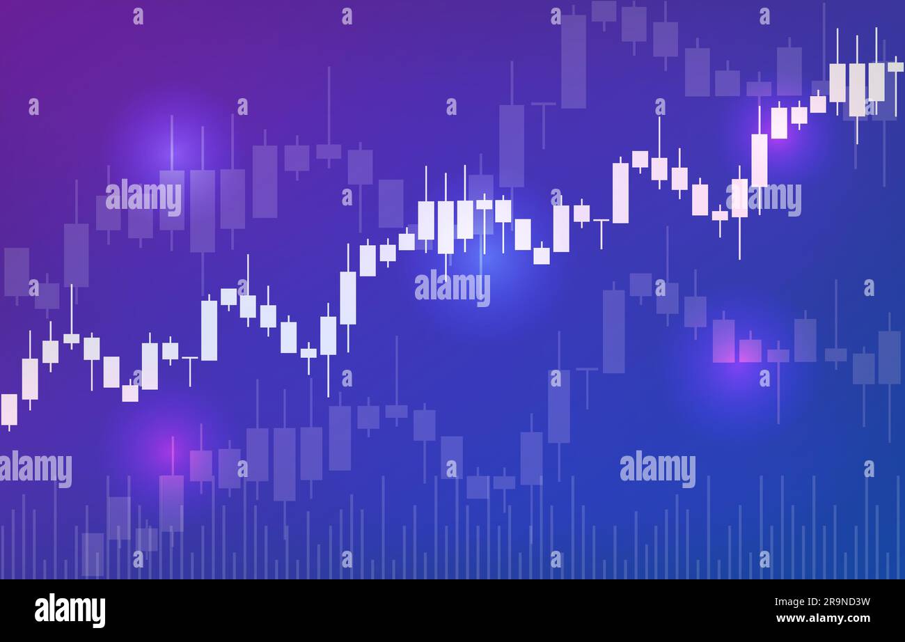 Vector background with stock market candlesticks chart. Forex trading ...