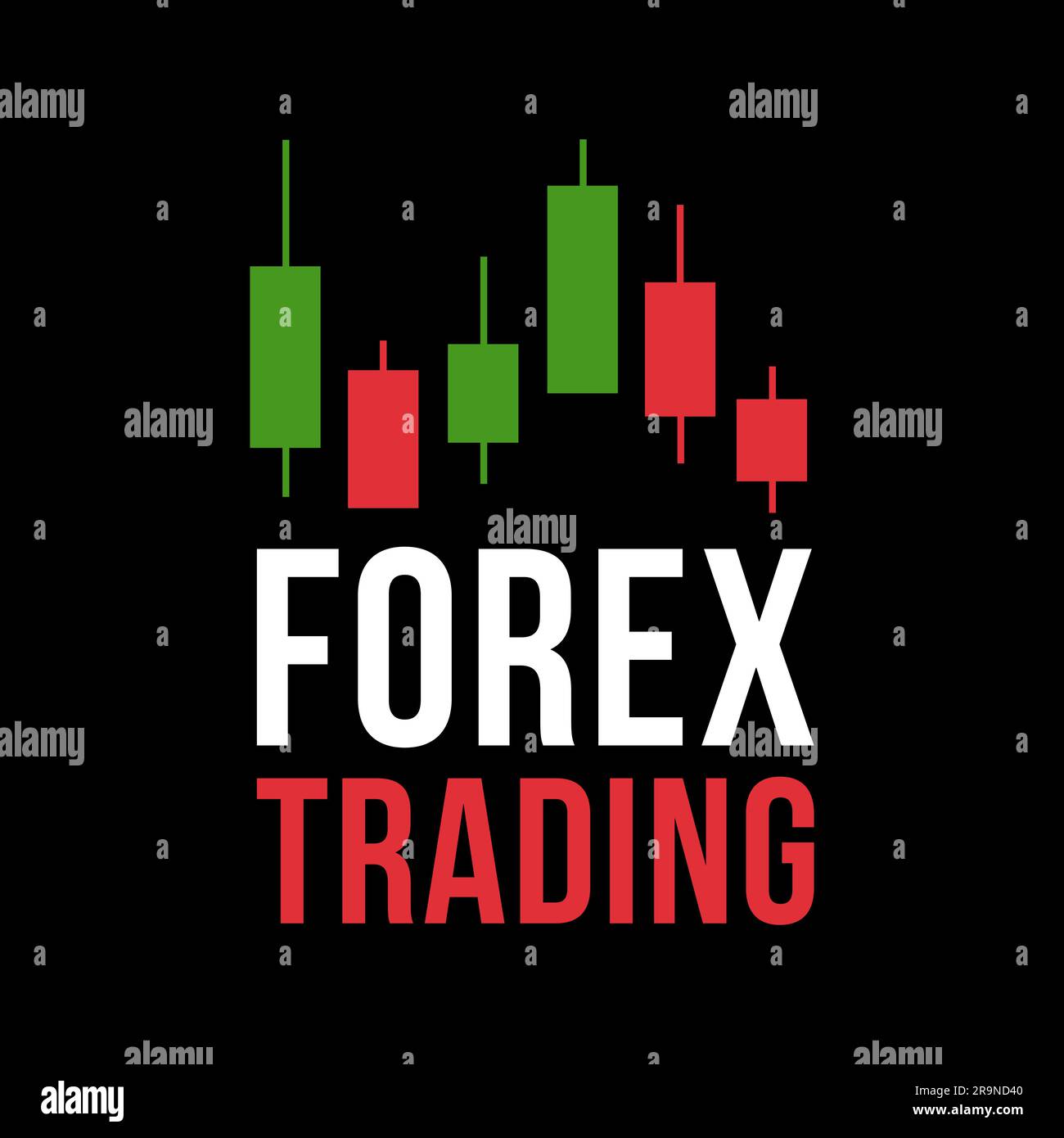 Vector logo with candlestick trading chart analyzing in forex Stock ...