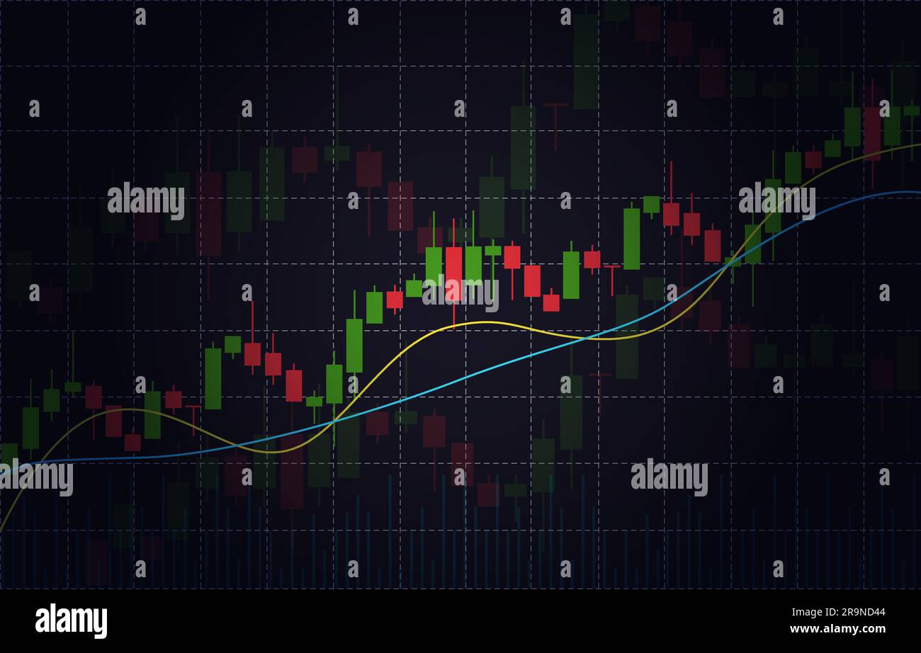 Vector background with stock market candlesticks chart. Forex trading ...