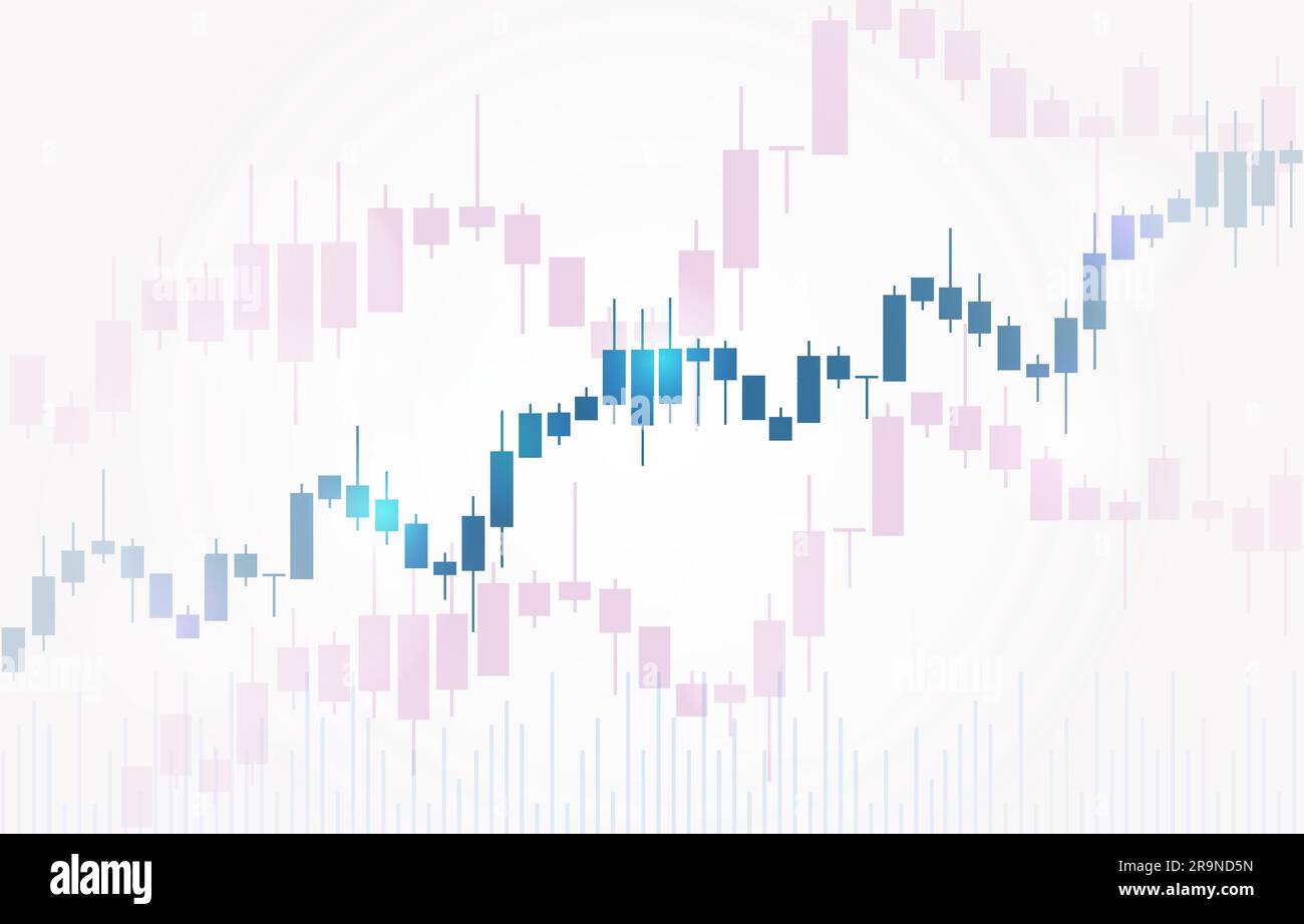 Vector background with stock market candlesticks chart. Forex trading creative design ...