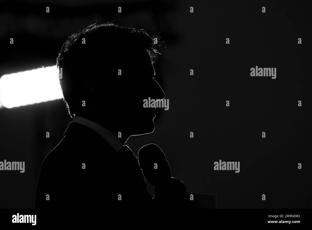 Emmanuel macron june 2023 Black and White Stock Photos & Images - Alamy