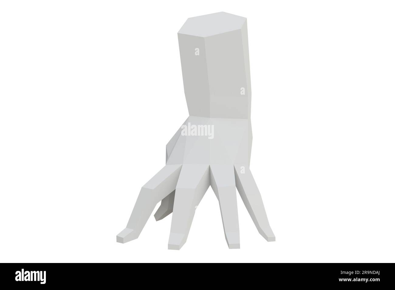 low poly white zombie hand, 3D rendering Stock Photo - Alamy