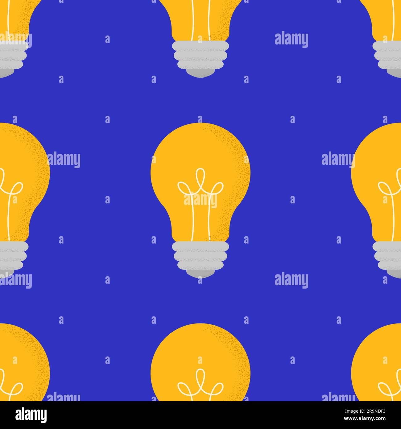Vector seamless pattern with cartoon doodle lightbulbs. Trendy ...