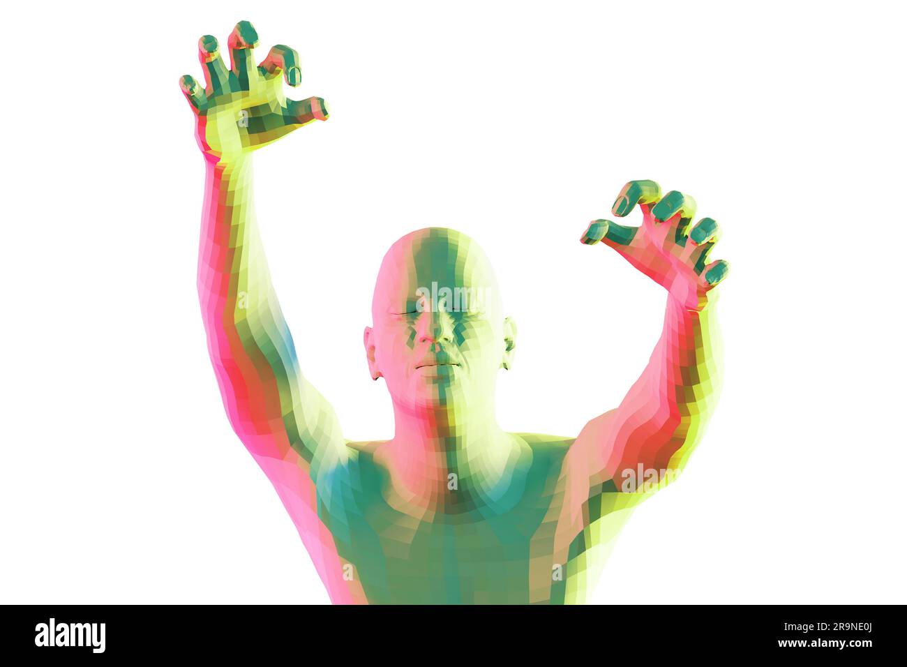 abstract zombie rises from the grave, 3d rendering Stock Photo - Alamy