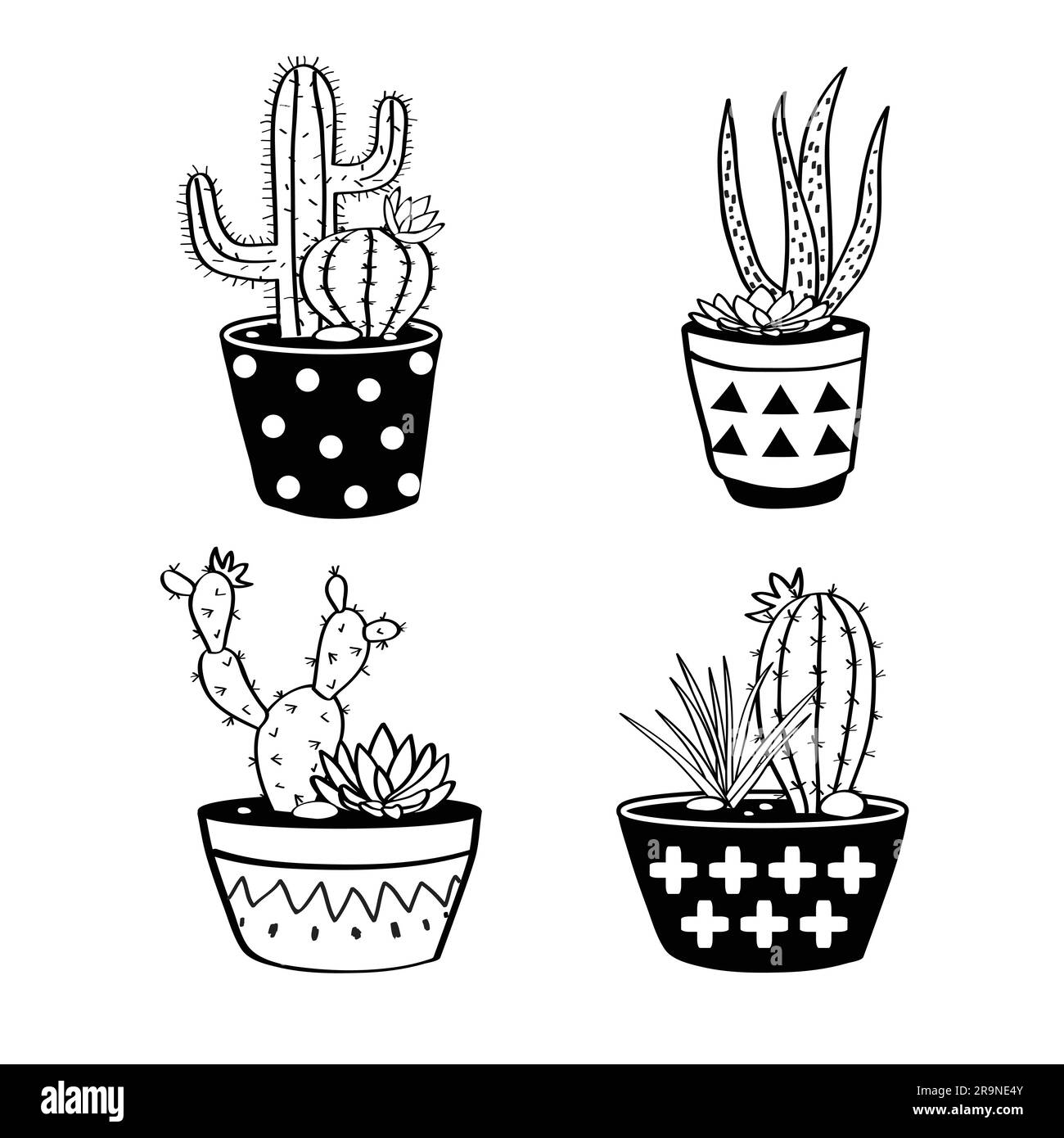Cartoon succulents Cut Out Stock Images & Pictures - Alamy