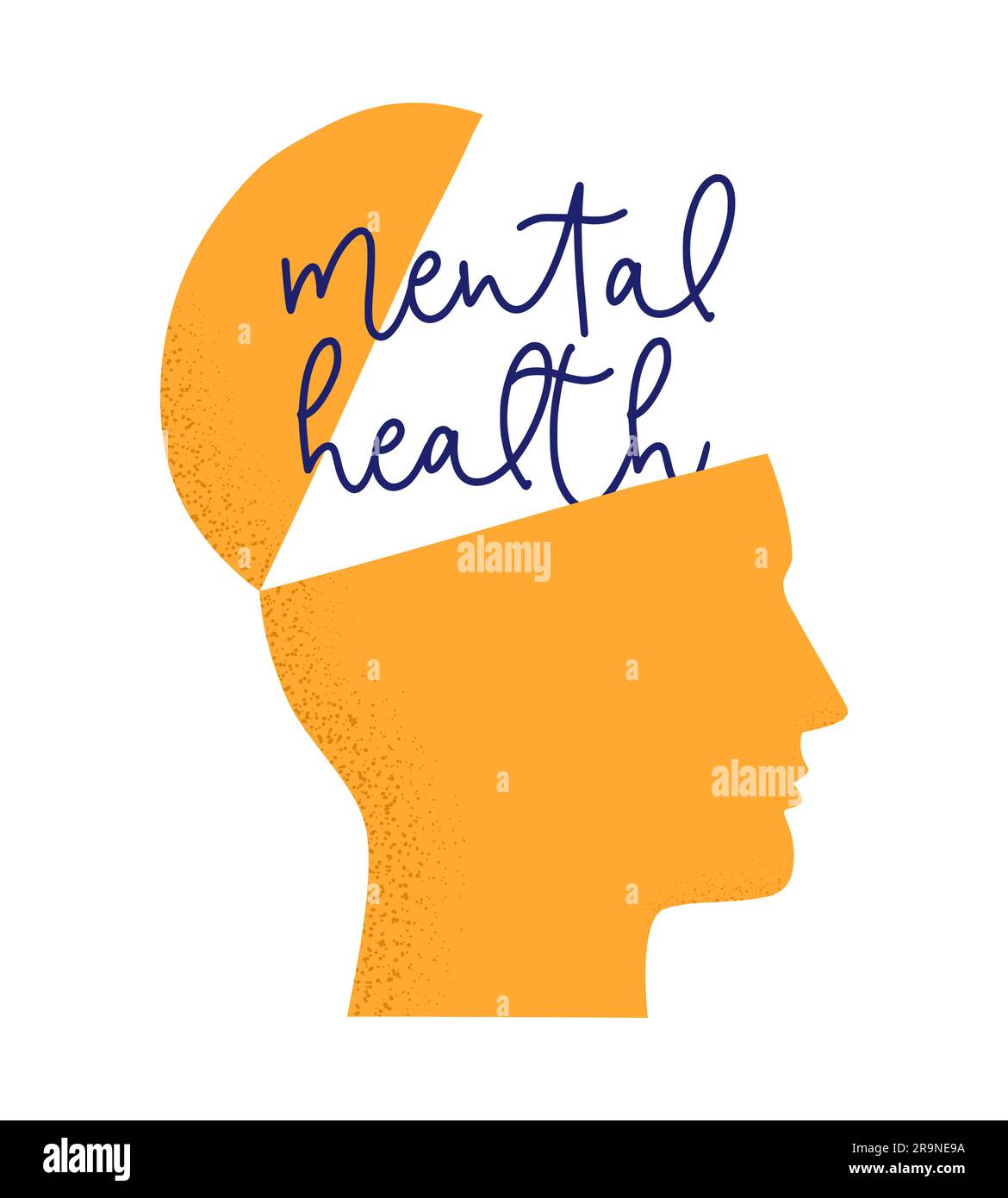 Vector illustration of human head silhouette isolated on white ...