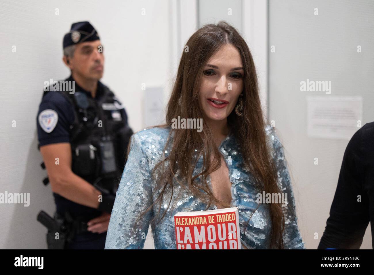 Paris, France. 28th June, 2023. Alexandra de Taddeo, holding her book L ...