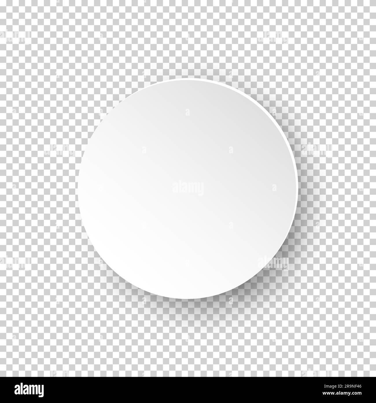 Vector white realistic round empty frame on transparent background ...