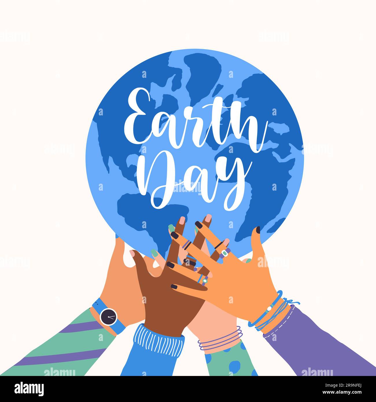 Vector Illustration Of Human Hands Holding Earth Globe Concept Of World Environment Day Save