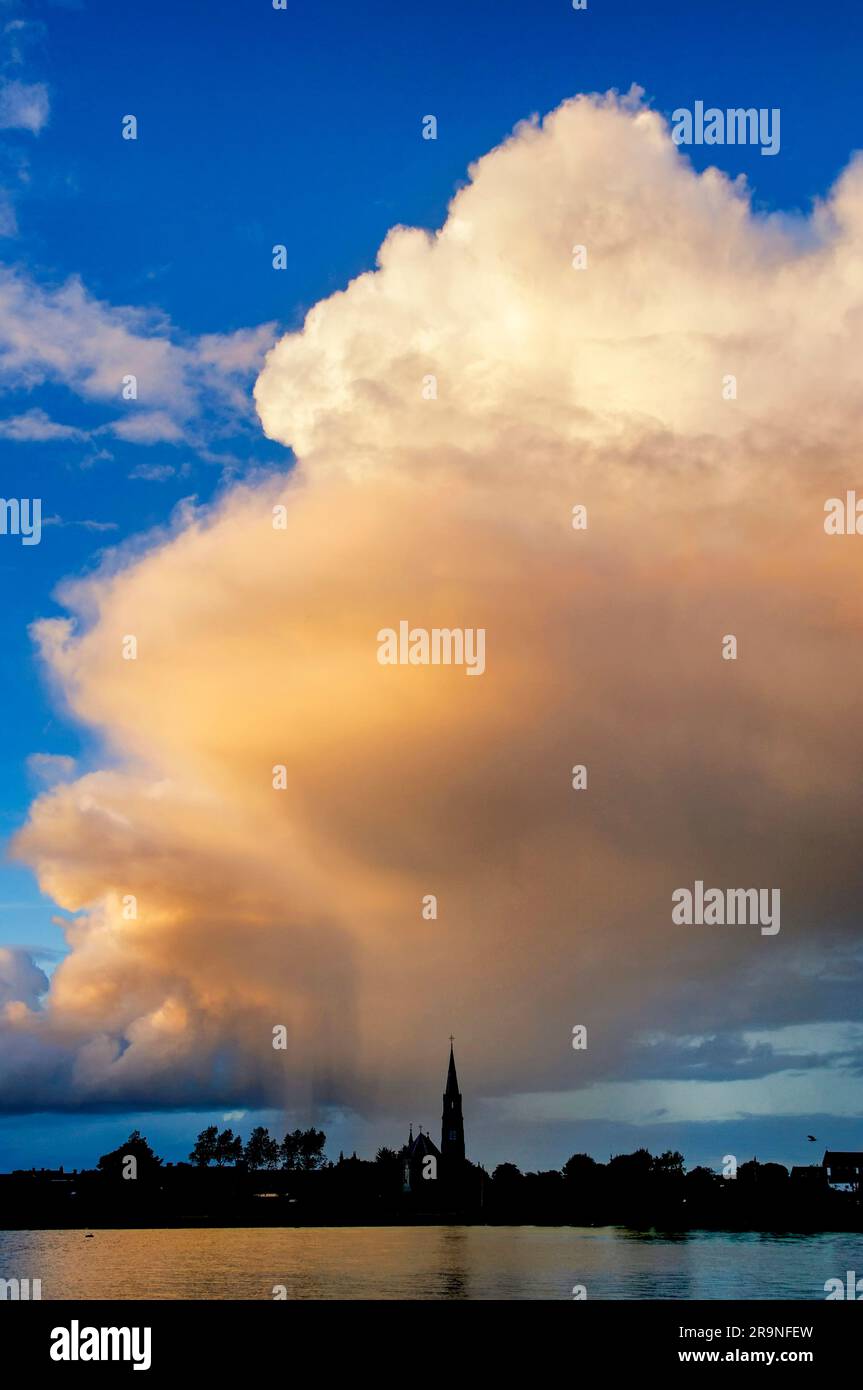 Massive Rain Cloud over St. Brendan's cathedral, Loughrea, County ...
