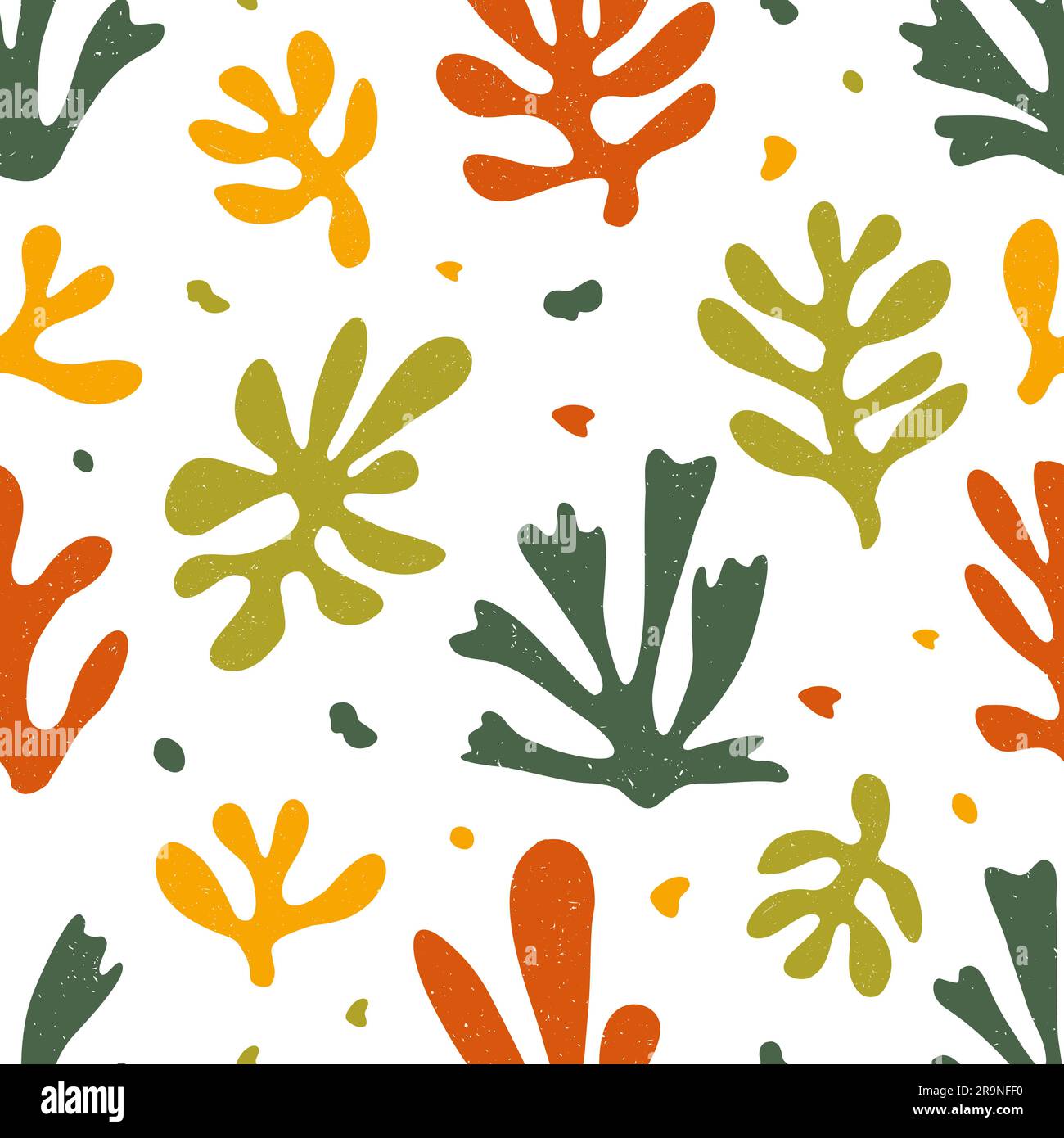 Vector contemporary seamless pattern with aesthetic hand drawn abstract ...