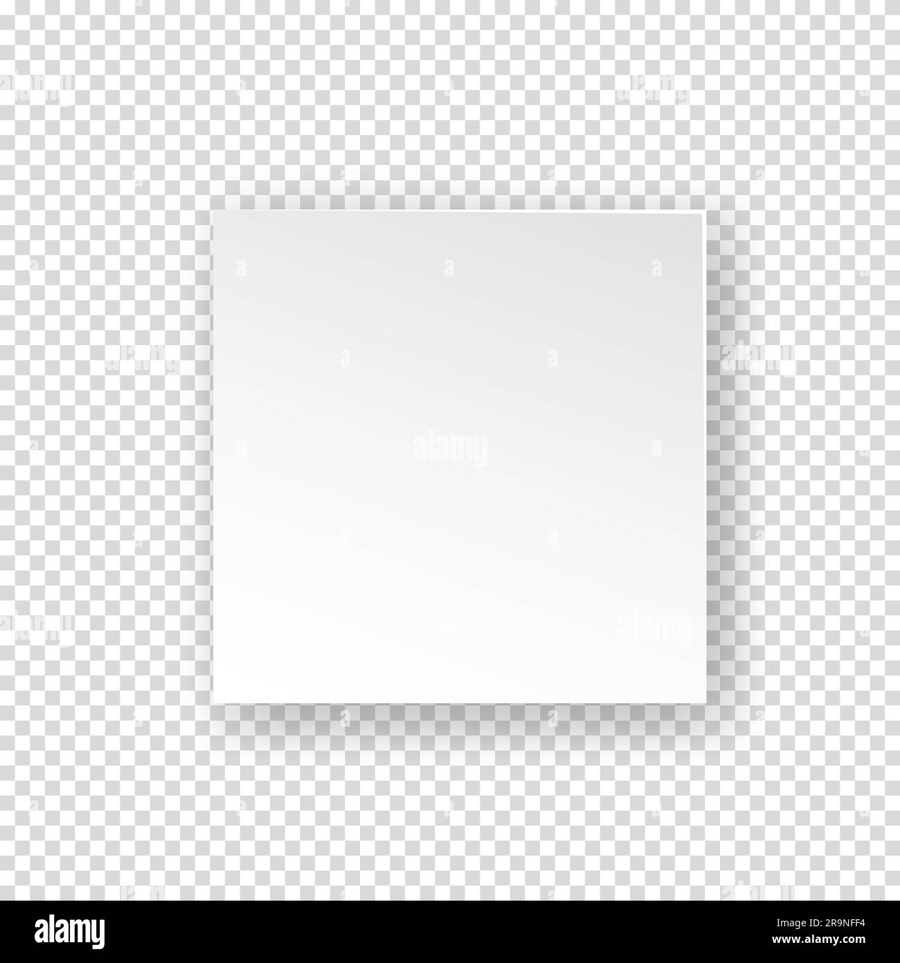 Vector white realistic square empty frame on transparent background ...