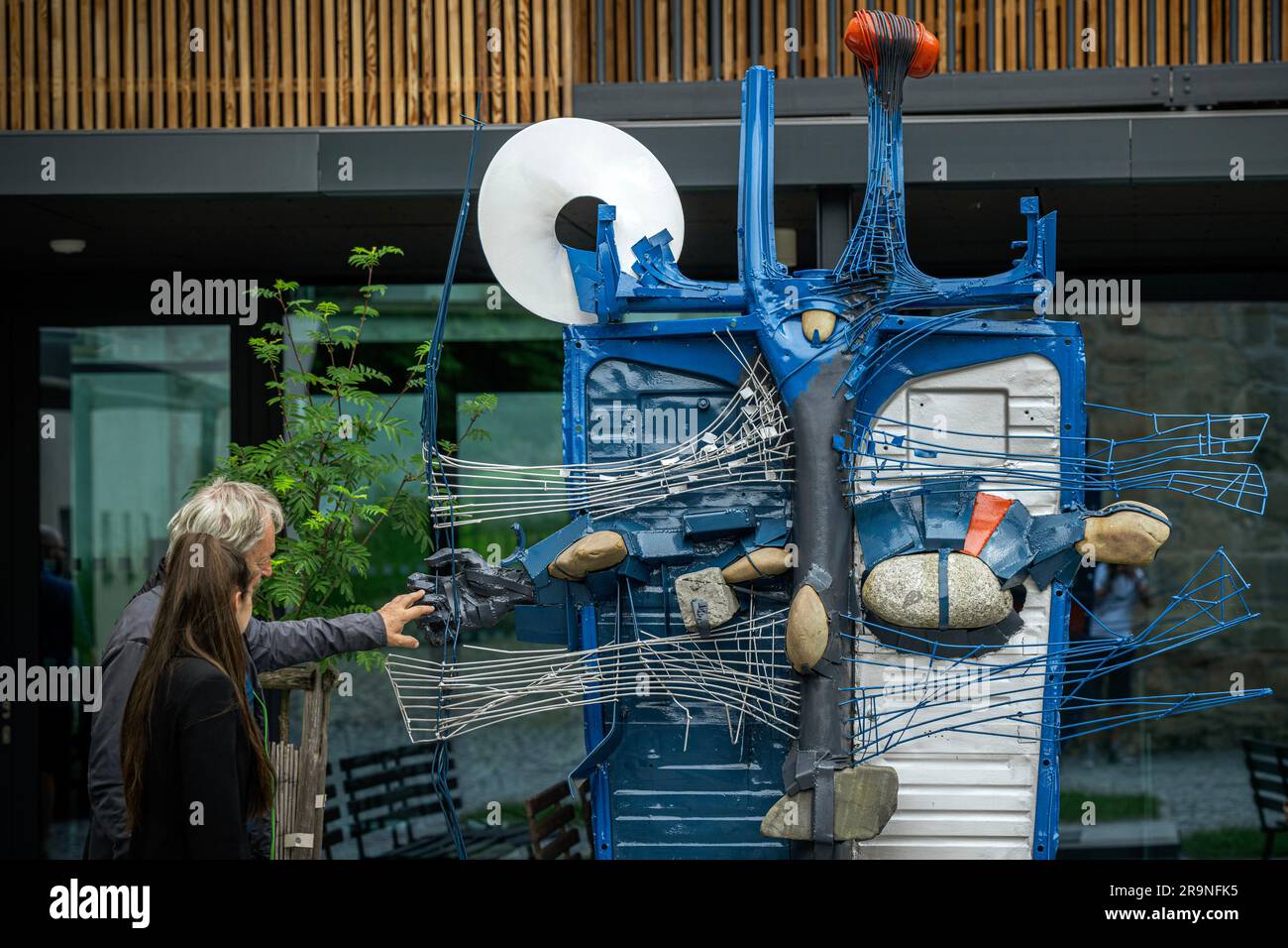 Turnov, Czech Republic. 28th June, 2023. An impressive metal sculpture ...