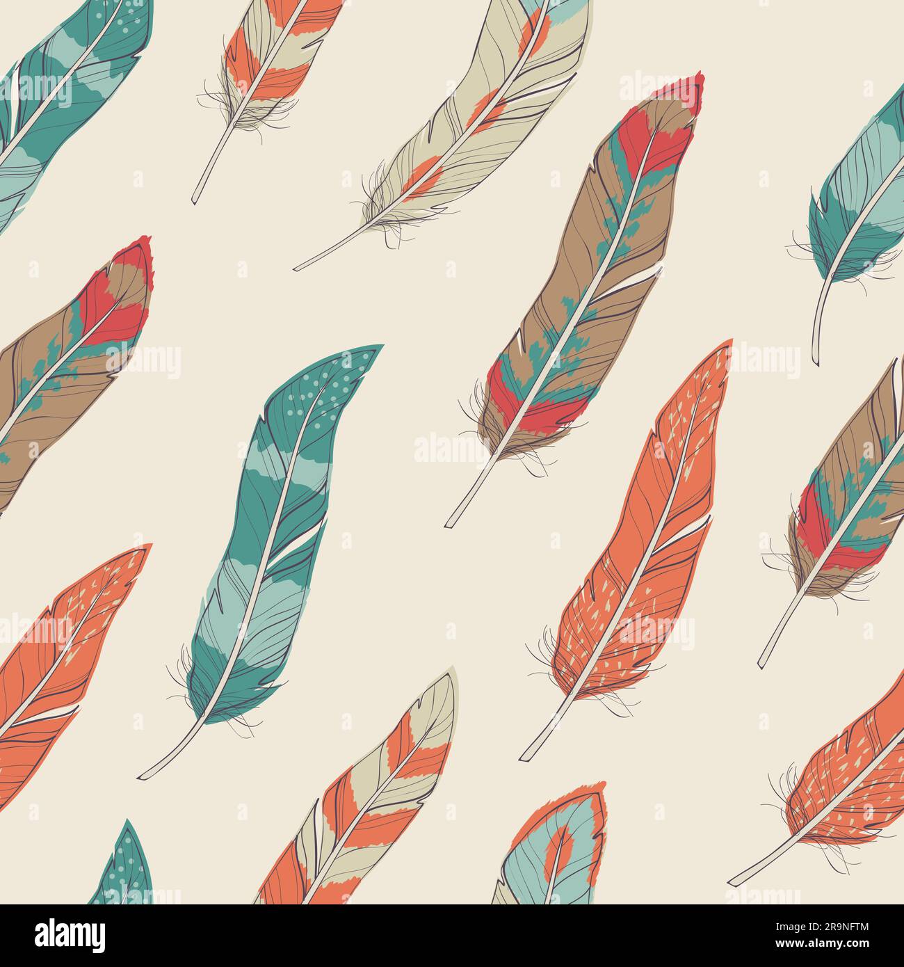 Indian red feathers Stock Vector Images - Alamy