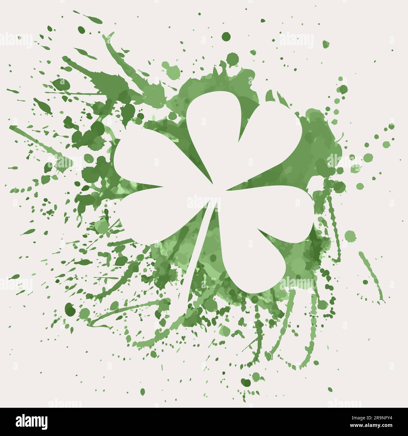 Vector illustration of shamrock for St. Patrick's Day with green ...