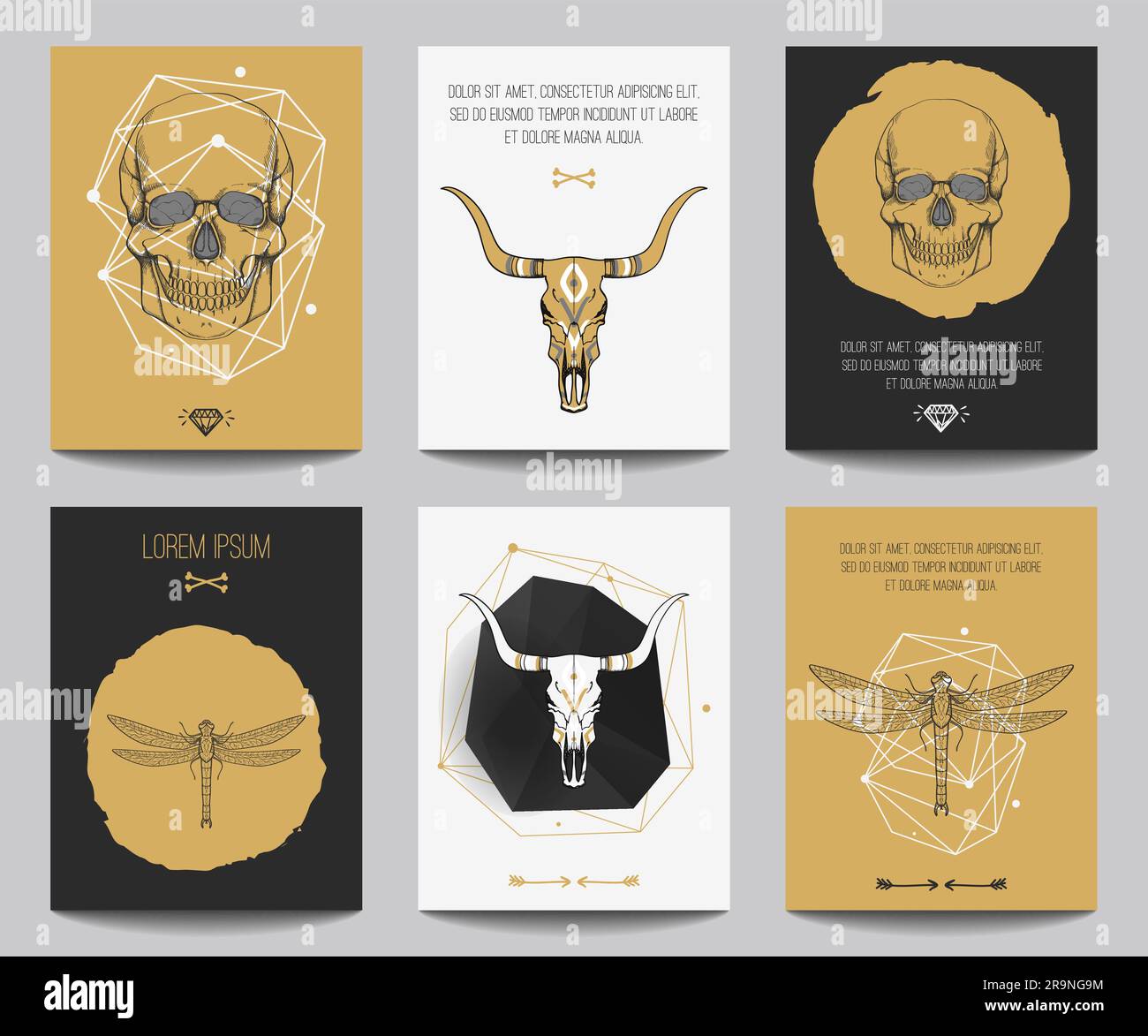 Vector set of gothic posters Stock Vector Image & Art - Alamy