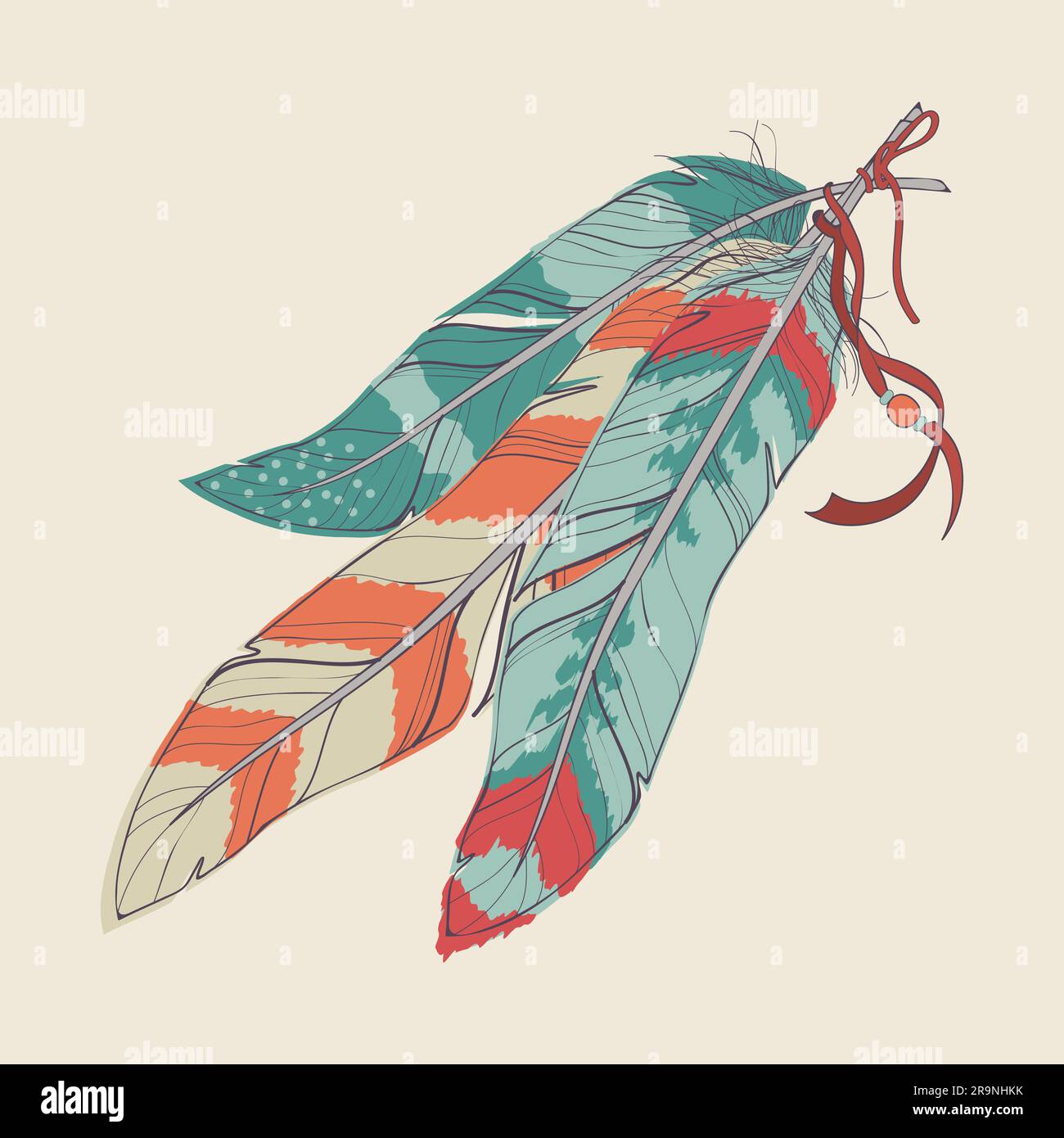 Vector illustration of decorative feathers Stock Vector Image & Art - Alamy