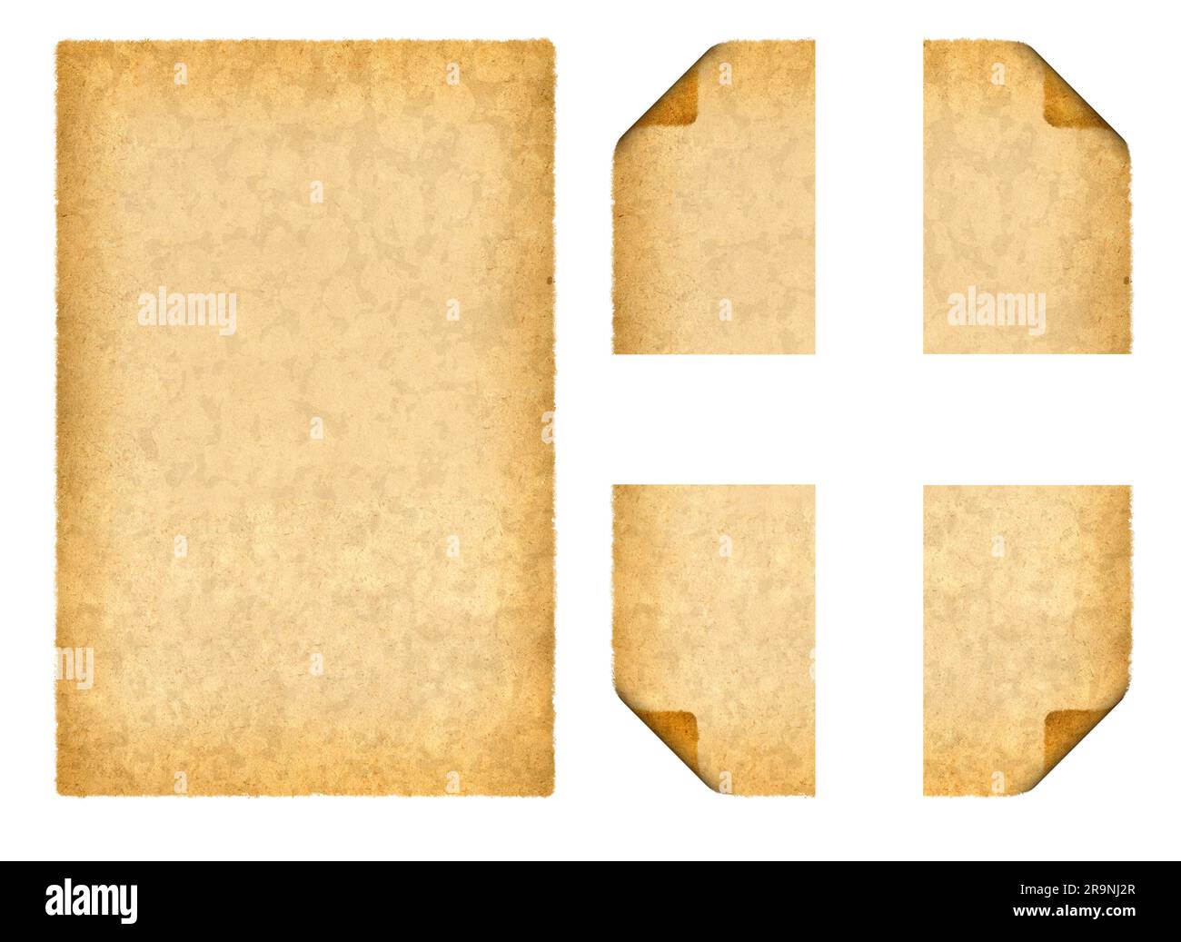 The corner of the paper is folded. Old abstract paper, weathered grunge ...