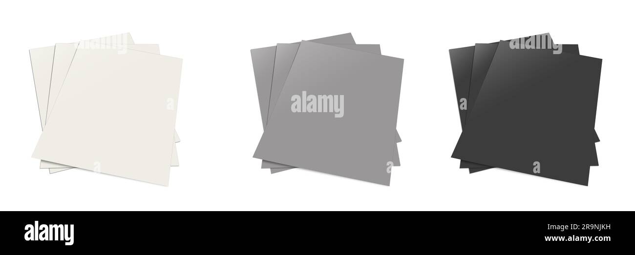 Three Reports blank template white, grey and black for presentation ...
