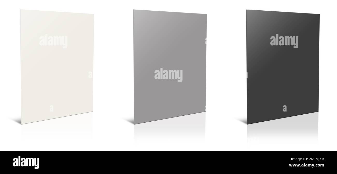 Three Reports blank template white, grey and black for presentation ...