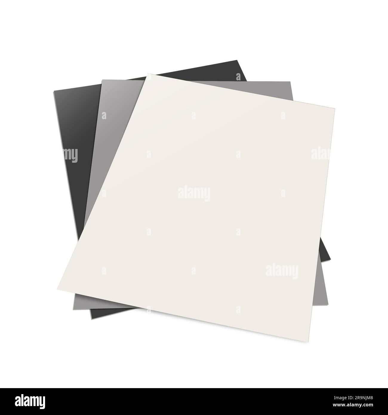 Three Reports blank template white, grey and black for presentation ...