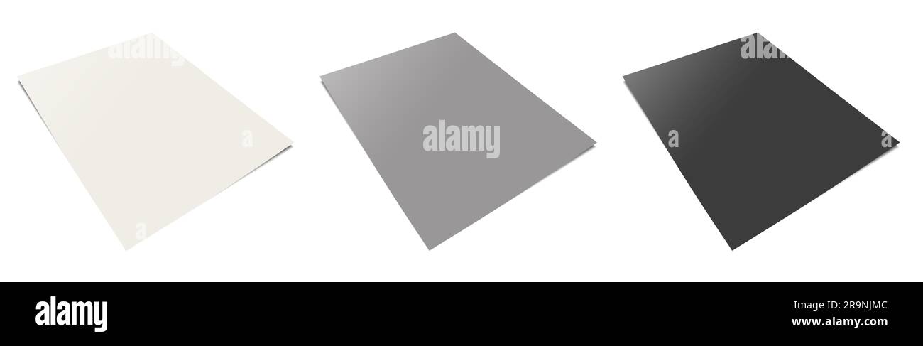 Three Reports blank template white, grey and black for presentation ...